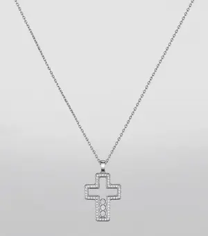 Chopard White Happy Diamonds Cross Necklace