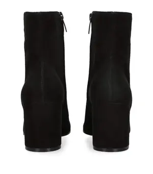 GIANVITO ROSSI Suede Ankle Boots With Block Heel