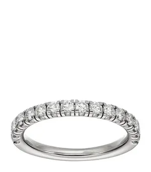 Cartier Platinum And Diamond Étincelle De Wedding Band - Silver