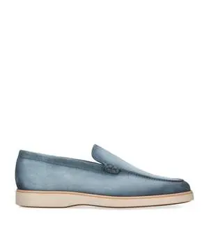 Magnanni Leather Loafers - Blue