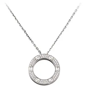 Cartier White Gold And Diamond Love Necklace