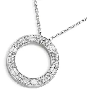 Cartier White Gold And Diamond Love Necklace