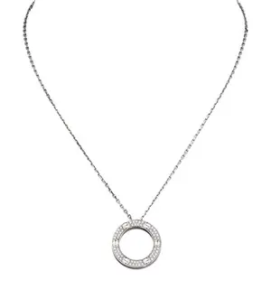 Cartier White Gold And Diamond Love Necklace