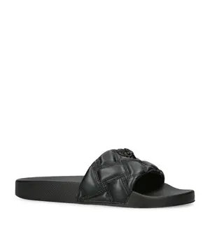 Kurt Geiger Quilted Meena Slides - Black