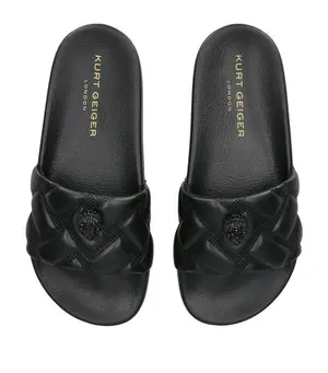 Kurt Geiger Quilted Meena Slides - Black
