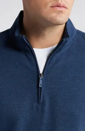Mizzen+main Kpi Quarter Zip Pullover - Navy Heather