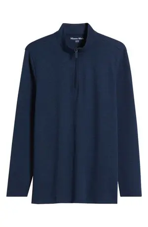 Mizzen+main Kpi Quarter Zip Pullover - Navy Heather