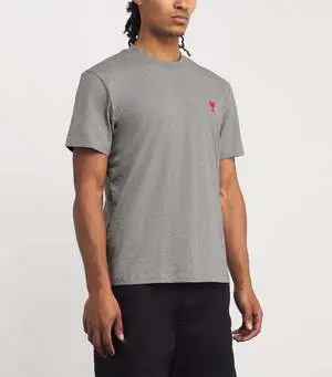 AMI Paris Cotton Logo T-shirt - Grey