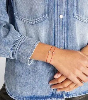 REDLINE White Gold Diamond Heart Charm Bracelet