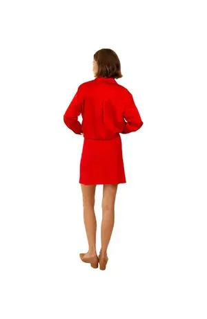 WHIMSY + ROW Chelsea Mini Skirt - Red