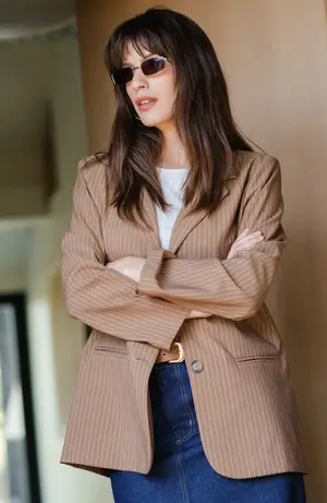 WHIMSY + ROW Parker Blazer - Tan Stripe