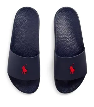 Polo Ralph Lauren Embossed Pony Slides - Navy
