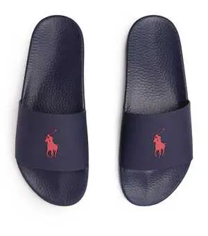 Polo Ralph Lauren Embossed Pony Slides - Navy