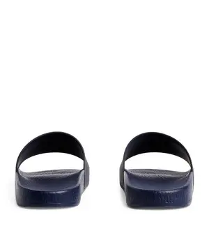 Polo Ralph Lauren Embossed Pony Slides - Navy