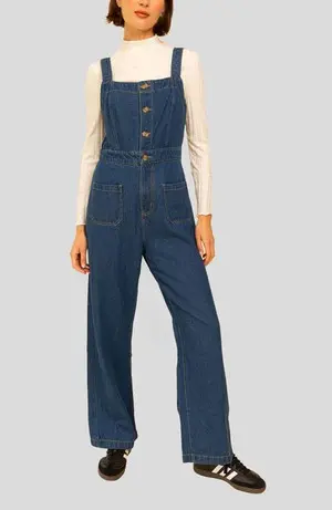 WHIMSY + ROW Grace Denim Jumpsuit - Dark Denim