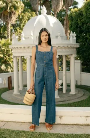 WHIMSY + ROW Grace Denim Jumpsuit - Dark Denim