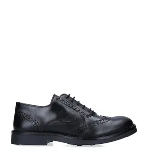 PAPOUELLI Leather Riley Brogues - Black