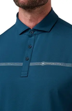 Travis Mathew Heater Pro Chest Stripe Polo - Titan
