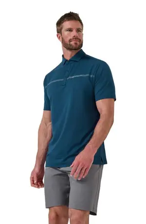 Travis Mathew Heater Pro Chest Stripe Polo - Titan