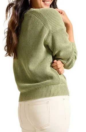 Tommy Bahama Indigo Palms Cotton V-neck Sweater