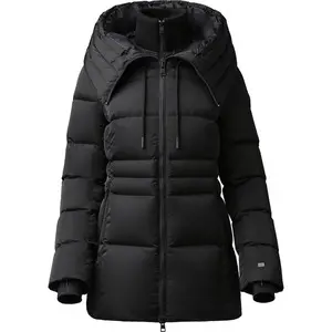 Soia & Kyo June Water Repellent 700 Fill Power Down Quilted Jacket With Bib Inset - Black