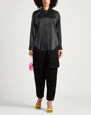 Dsquared2 Satin Shirt With Crystal Detail - Black