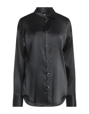 Dsquared2 Satin Shirt With Crystal Detail - Black