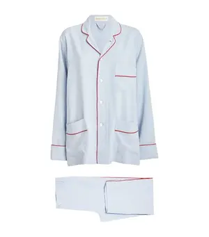 Olivia Von Halle Silk Laurent Pyjama Set - Blue