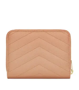 Saint Laurent Small Monogram Matelassé Zip-around Wallet