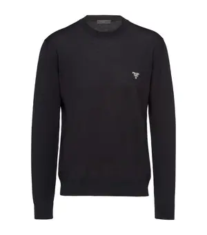 Prada Wool Sweater With Logo