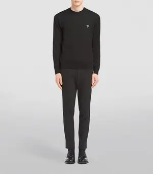 Prada Wool Sweater With Logo