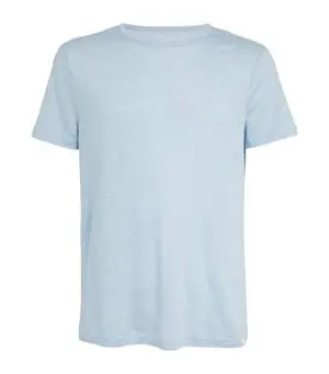 Derek Rose Linen Jordan T-shirt Blue