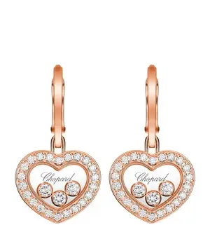 Chopard Happy Diamonds Heart Shaped Earrings - Rose Gold
