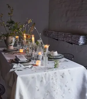ALEXANDRE TURPAULT Linen Embroidered Tablecloth