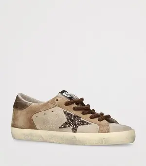 GOLDEN GOOSE Suede Super-star Sneakers - Beige
