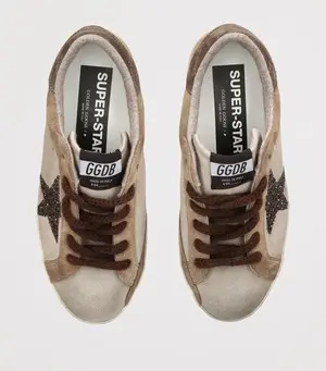 GOLDEN GOOSE Suede Super-star Sneakers - Beige