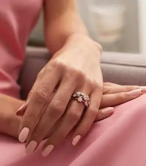 BOODLES Raindance Diamond Ring In 18k - Rose Gold