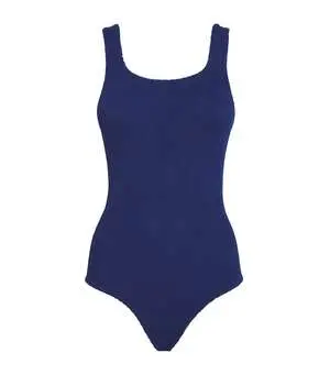Hunza G Coverage Square-Neck Swimsuit Navy