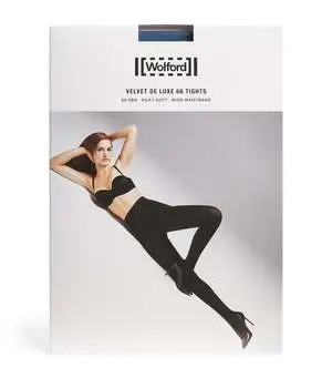 Wolford Velvet De Luxe 66 Comfort Tights Navy