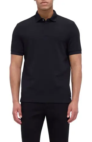 Bugatchi Textured Polo Black