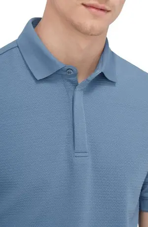Bugatchi Textured Polo - Cobalt