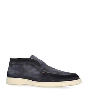 Santoni Suede Detroit High-top Loafers