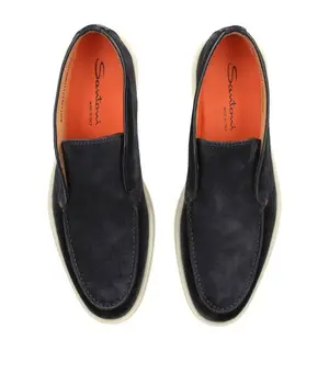 Santoni Suede Detroit High-top Loafers