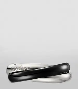 Cartier Gold And Ceramic Trinity Ring
