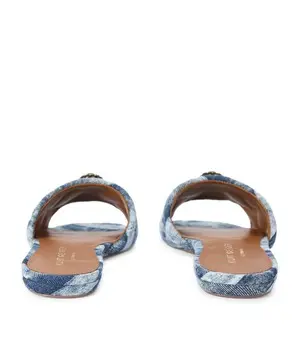 Kurt Geiger Kensington Leather Slides With Eagle Embellishment