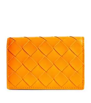 Bottega Veneta Leather Intrecciato Card Holder