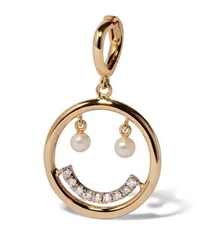 Annoushka Yellow Diamond, And Freshwater Pearl Happy Face Charm - Gold