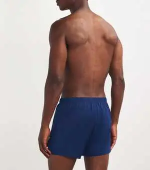 Hanro Cotton Sporty Boxer Shorts - Navy