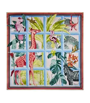 Chopard Silk Animal World Scarf Neutral