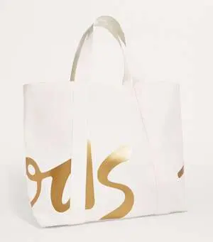 Harrods Cotton Logo Tote Bag - Ivory